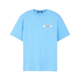 Jacquemus Das Gros Grain T-Shirt - - Tops - Herren - Blau - S