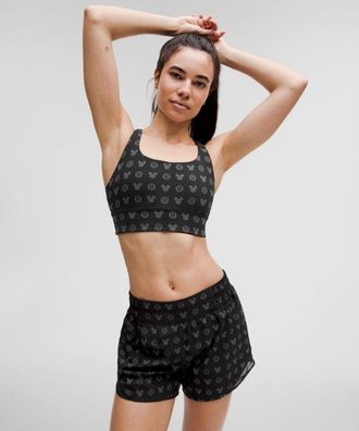 lululemon Disney x Energy Longline-BH, mittlerer Halt B-D Cups f&uuml;r Frauen - Gr&ouml;&szlig;e 14 in Disney Classic Black