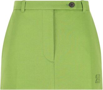 Miu Miu Logo-detail Mini Skirt