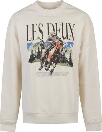 Les Deux Homme, Tops, Beige, Taille: M Cole Cowboy SweaT-shirt