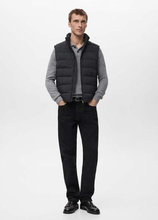Mango Gilet matelass&eacute; rembourrage duvet et plumes noir - Homme - XS - MANGO MAN