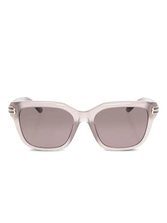 Balenciaga Eckige Casino Sonnenbrille mit dreifachem Detail - Rosa
