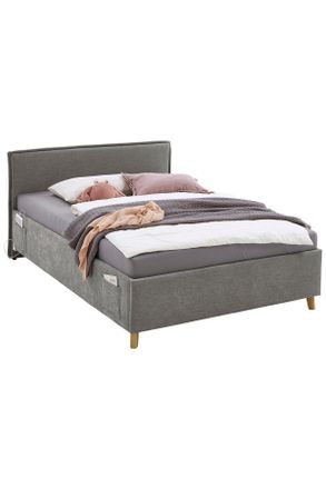 Stylife Polsterbett, Grau, Textil, Eukalyptusholz, 120x200 cm, Reach, gepolstertes Kopfteil, Stoffauswahl, in verschiedenen Gr&ouml;&szlig;en erh&auml;ltlich, Schlafzimmer, B