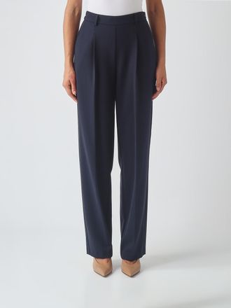 Twinset Weit geschnittene Cr&ecirc;pe-Hose von mit hoher Taille und Abn&auml;hern