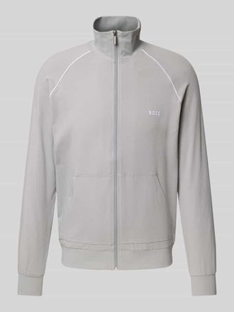 HUGO BOSS Regular Fit Sweatjacke aus Baumwoll-Mix