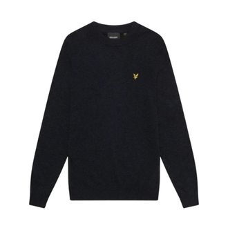 Lyle & Scott Homme, Pulls, Bleu, Taille: 2XL Pull Ras du Cou en M&eacute;lange de Laine dAgneau