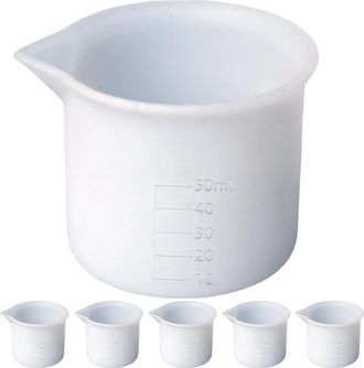 Pretyzoom 18 Stk 50 ml Silikon-Messbecher 2 Tassen Messbecher Mischbecher silikonformen epoxidharz silikonformen f&uuml;r epoxidharz Mini-Messbecher Silikon-Messhalt