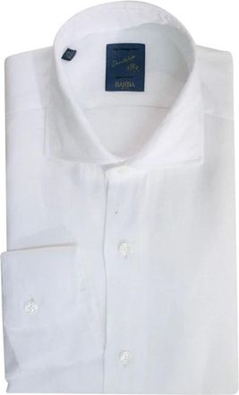 Barba Homme, Chemises, Blanc, Taille: 4XL Chemise en Lin &agrave; Manches Longues