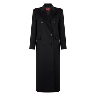 Max Mara Zweireihiger Wollmantel - - Coats - Damen - Schwarzk - 2XS