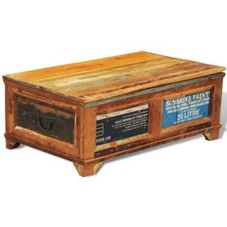 vidaXL Couchtisch mit Stauraum Vintage Altholz Vidaxl