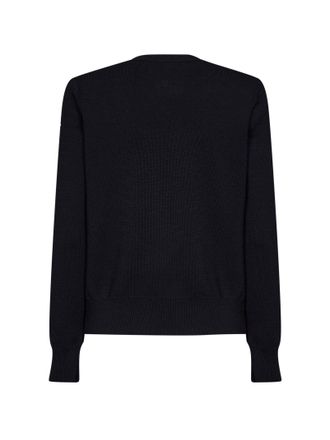 Moncler Womens Cardigan Wool Zip-Up Padded Black Polyamide Bomber Jackets