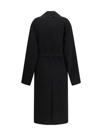 Max Mara Womens Wool Coat Black