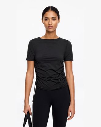 Arket Oberteil Mit Raffung -Schwarz