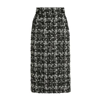 Dolce & Gabbana Femme, Jupes, Gris, Taille: 36 FR Jupe Grise en Tweed