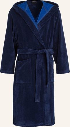 Caw&Ouml; Herren-Bademantel Mit Kapuze blau
