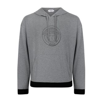 Versace Grauer Logo Hoodie - - Sweatshirts & Hoodies - Herren - Grau - S