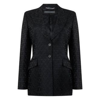 Alberta Ferretti Femme, Vestes, Noir, Taille: 40 FR Blazer &Eacute;l&eacute;gant &agrave; Revers