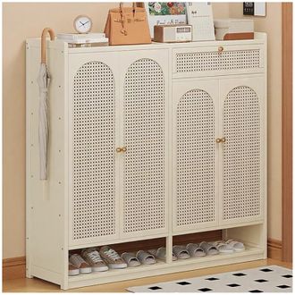 Generic Schuhbank,Landhausschrank mit T&uuml;ren,gro&szlig;es 7-st&ouml;ckiges Regal,freistehendes Regal f&uuml;r Eingangsbereich,Flur,Kleiderschrank,Schlafzimmer,Wohnzimmer