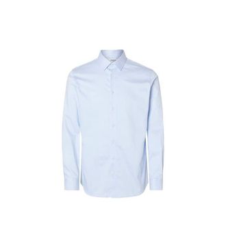 Selected Chemise slim en coton biologique m&eacute;lang&eacute;