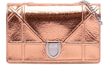 Dior Hobo Bags - Metallic Ceramic Effect Deerskin Diorama Wallet on - Gr. unisize - in Gold - f&uuml;r Damen