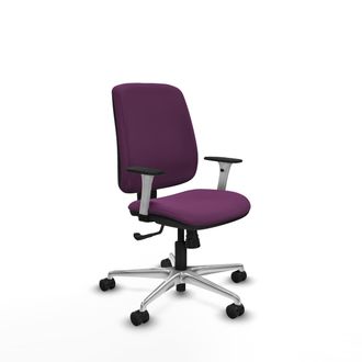 Piqueras y Crespo Alares B&uuml;rostuhl mit wei&szlig;en und schwarzen Armlehnen, ausgestattet mit 4 Positionen und Schaumstoff, Violett