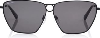 Ferragamo Square Metal Frame Sonnenbrillen - - Accessories - Damen - Schwarzk - ONE SIZE