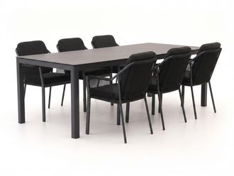 Tierra Outdoor Liv/La Fonte 220 cm Gartenm&ouml;bel-Set 7-teilig stapelbar