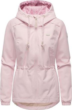 Ragwear Dankka Veste de transition l&eacute;g&egrave;re pour femme Veste fonctionnelle courte imperm&eacute;able et respirante avec capuche r&eacute;glable et cordon de serrage &agrave; la tail