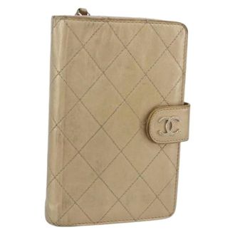 Chanel Portefeuille en cuir Vintage Pre-owned - Femme - Pre-owned - Beige - Taille: ONE Size