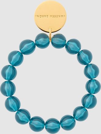 Vanessa Baroni Bracelet Mini Beads Flex Clear Teal
