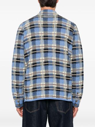 Guest In Residence Plaid Cotton-Blend Shirt - Light Blue