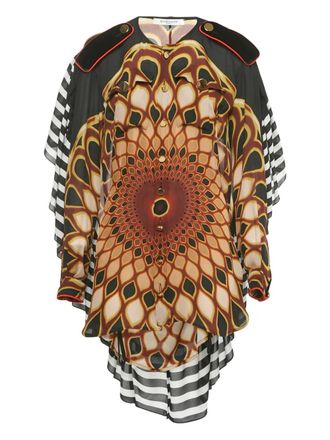 Givenchy blouse en soie &agrave; motif g&eacute;om&eacute;trique - Blanc