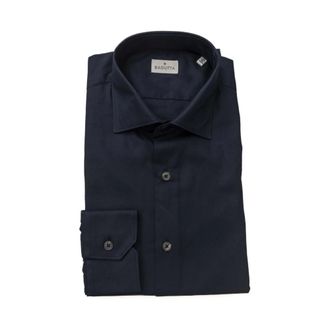 Bagutta Blaues Baumwollhemd fr Mnner - - Shirts - Herren - Blau - 2XL