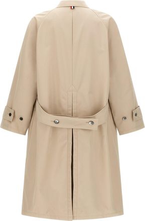 Thom Browne Water-Repellent Cotton Trench Coat - Beige