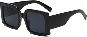 Generic Lunettes De Soleil Carr&eacute;es Dext&eacute;rieur For Hommes Et Femmes, For Les Vacances, D&eacute;placements En Voiture, D&eacute;coratives(Black)