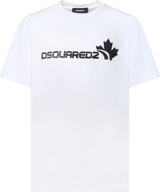 Dsquared2 Homme, Tops, Blanc, Taille: L T-shirt Coupe Standard