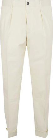 Incotex Homme, Pantalons, Blanc, Taille: XL Pantalon &agrave; d&eacute;tails de boutons