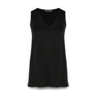 Elena Miro Viskose Satin Top - - Tops - Damen - Schwarzk - 6XL