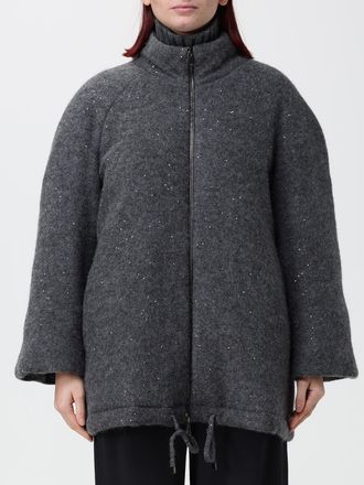 Fabiana Filippi Manteau court en cachemire et soie avec zip et sequins