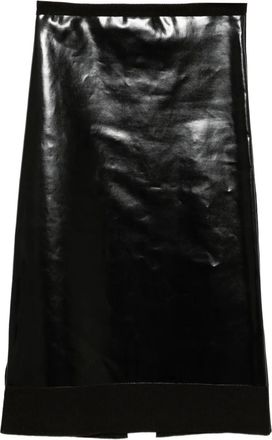 Maison Margiela jupe mi-longue à empiècements contrastants - Marron