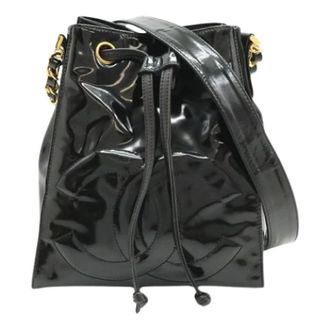 Chanel Pre-owned Vintage Enamel Leather Shoulder Bag - - Pre-owned - Damen - Schwarzk - ONE SIZE