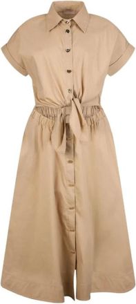 Liu Jo Femme, Robes, Beige, Taille: 40 FR Robe Chemise avec D&eacute;coupe