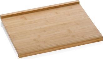 KELA Schneidebrett mit Anlagekanten 48 x 38 x 1,8 cm KIANA, Bambus Backbrett groß, beidseitig verwendbar, Schneidebrett Holz, Backunterlage