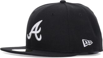 New Era 59Fifty Flat Brim Fitted Cap - - Accessories - Herren - Schwarzk - ONE SIZE