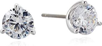 Kate Spade New York Mini Trio Prong Studs, Clear/Silver