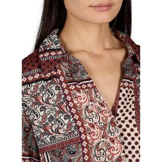 Vila Blouse col V droite imprim&eacute;e