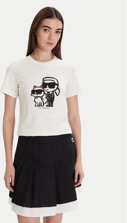 Karl Lagerfeld T-Shirt A1W17129 Écru Regular Fit