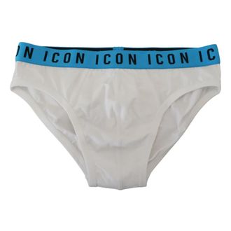Dsquared2 Icon Logo Cotton Stretch Brief - - Underwear - Herren - Wei&szlig; - M