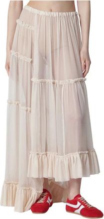 Dries Van Noten Femme, Jupes, Beige, Taille: 40 FR Sunia Skirt