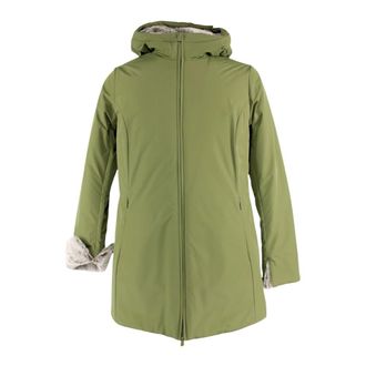Suns Femme, Manteaux, Vert, Taille: 40 FR Marmolada Fur Parka